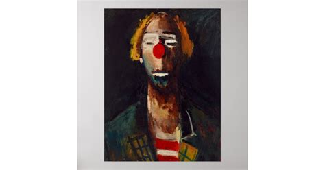 Joseph Kutter Clown Portrait Poster Zazzle