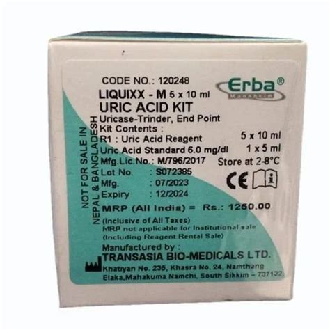 Uric Acid Test Kit For Clinical Enzyme Reagents At ₹ 650kit In Vasai