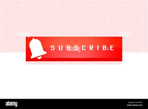 3d style red subscription button for web notification vector stock