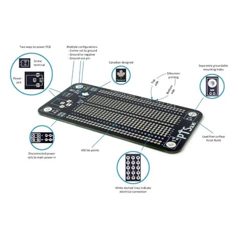 Ptsolns Proto Half Basic Prototyping Breadboard Robotshop