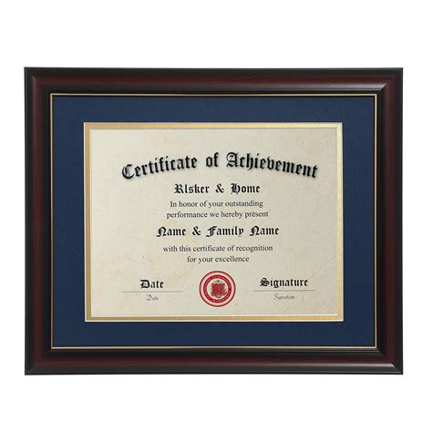 Elskerandhome 85x11 Diploma Frames With Matclassic Cherry Wood85x11