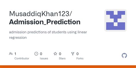 Github Musaddiqkhan123admissionprediction Admission Predictions Of