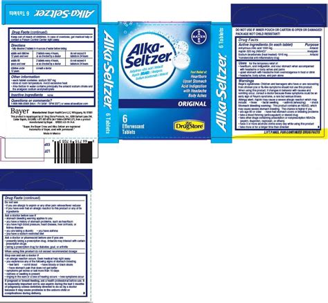 Alka Seltzer Anhydrous Citric Acid Aspirin And Sodium Bicarbonate