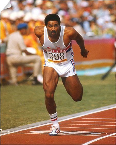 Daley Thompson Wins The Decathlon 100m At The 1984 Los Angeles Olympics