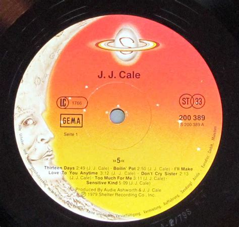 Jj Cale 5 V Album Cover Photos And Detailed Description 12 Lp Vinyl