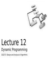 L DynamicProgramming Part Rod Cutting Pptx Lecture Dynamic Programming CSE Design