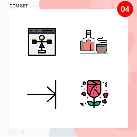 4 User Interface Filledline Flat Color Pack Of Modern Signs And Symbols 4 User Interface Filledline Flat Color Pack Of Modern Signs And Symbols