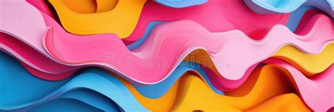 Warm Orange Yellow Waves Creating Lively Abstract Composition Stock ...