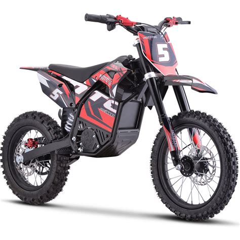 Mototec 60v 2000w Pro Electric Dirt Bike Lithium Red Mt Dirt