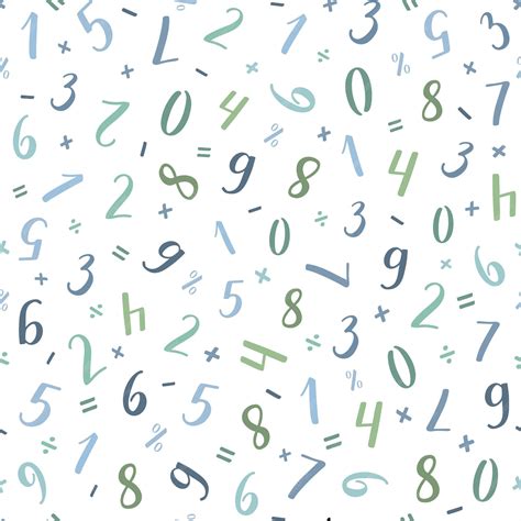 Premium Vector Numeral Vector Seamless Pattern Handwritten Lettering