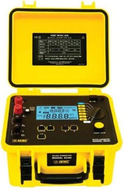 Aemc Micro Ohmmeter Model 6240 10a Instantaneous Continuous