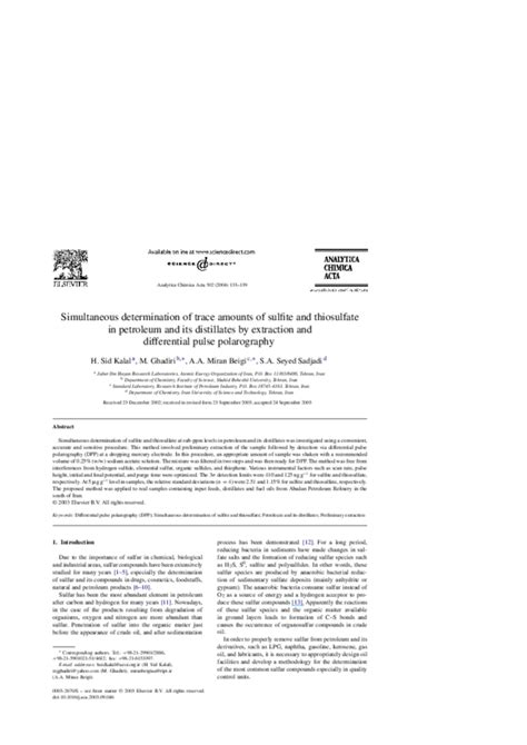 Pdf Simultaneous Determination Of Trace Amounts Of Cadmium Nickel And Cobalt In Water Samples