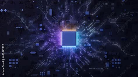 Central Computer Processors CPU Concept Motherboard Digital Chip Technology Science Background