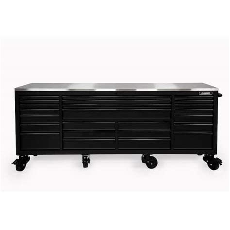 Husky Tool Storage 84 In W X 24 In D Heavy Duty Mobile Workbench Tool
