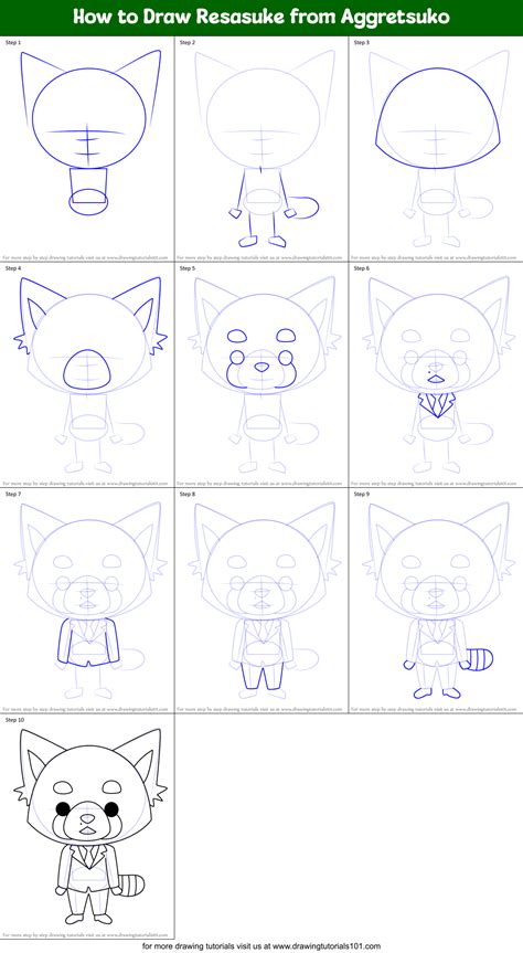 How To Draw Resasuke From Aggretsuko Aggretsuko Step By Step