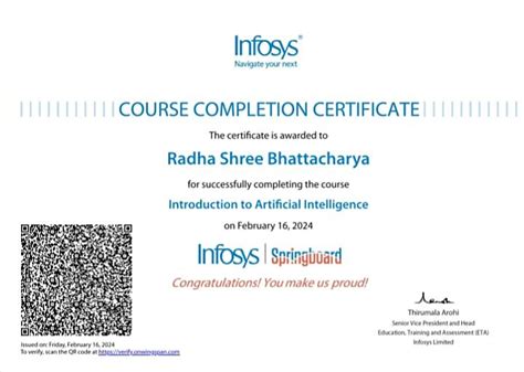 Radha Shree Bhattacharya On Linkedin Artificialintelligence Certification Professionalgrowth…