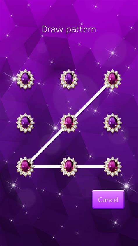 Purple Diamond Flower Zipper Lock Pattern APK For Android Download