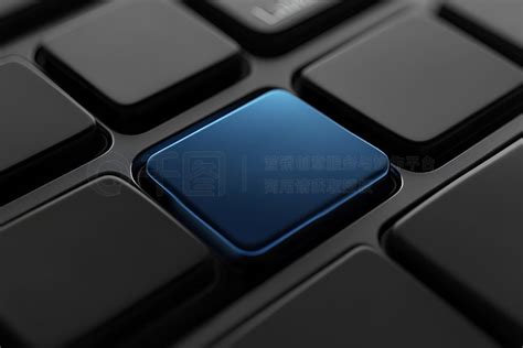 高光反射ai数字艺术 简约3d渲染黑色键盘蓝色按键突出对比商业照片 Ai图片免费下载 Jpeg格式 4032像素 编号71879342 千图网