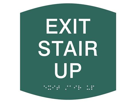 Exit Stair Up ADA Braille Sign