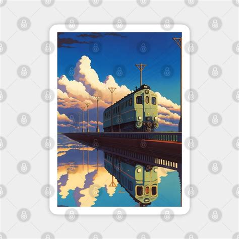 Retro Anime Style Old Japanese Train Anime Magnet Teepublic