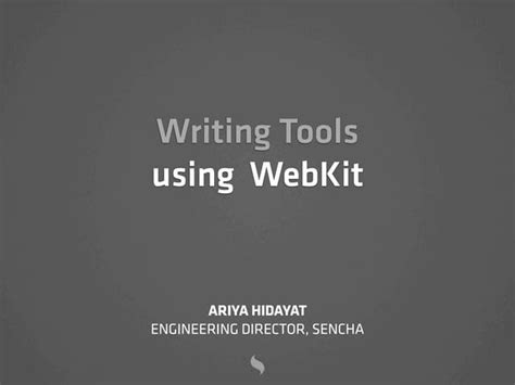 Writing Tools Using Webkit Pdf