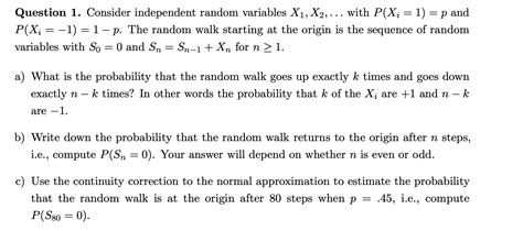 Solved Consider Independent Random Variables X1 X2