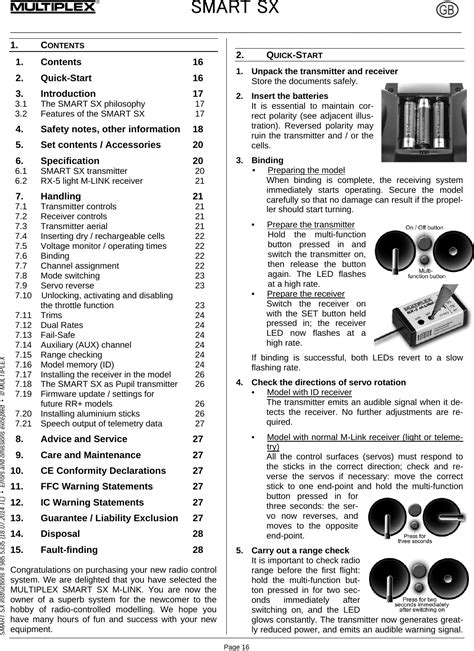 Hitec RCD SMART SX 6 CHANNEL 2 4 GHz RADIO CONTROL TRANSMITTER User Manual