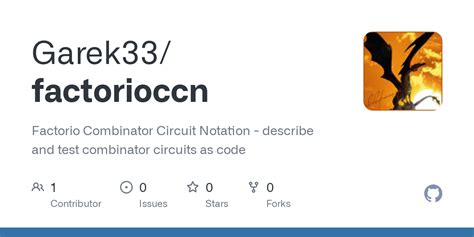GitHub Garek Factorioccn Factorio Combinator Circuit Notation Describe And Test