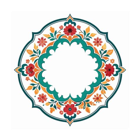 Mughal Garden Frame Vector Illustration Premium Ai Generated Vector