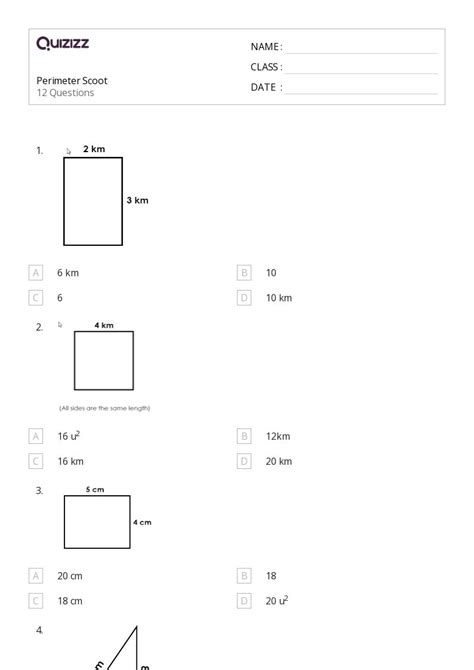 50 Perimeter Worksheets For 2nd Grade On Quizizz Free And Printable
