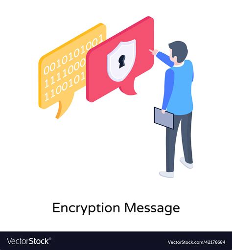 Encryption Message Royalty Free Vector Image Vectorstock