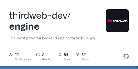 github thirdweb dev engine the most powerful backend engine for web3