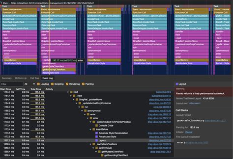 Bug Drag Drop Layout Thrashing Forced Layout Reflow When Dragging Between Dropzones With