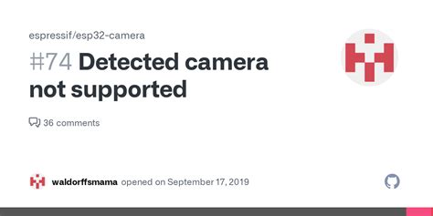 Detected Camera Not Supported · Issue 74 · Espressifesp32 Camera · Github