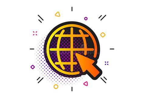Globe With Mouse Cursor Icon World Sign Vector Stock Vector Illustration Of Geography