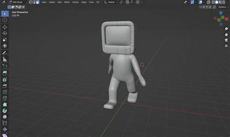 Lesson 5 Rigging And Animation 3d Model Of Blob Man With Tv Head By
