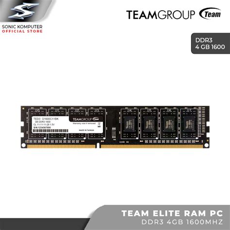 Jual Memory Ram Team Elite Plus Ddr3 1600mhz Pc12800 Desktop Memory Shopee Indonesia