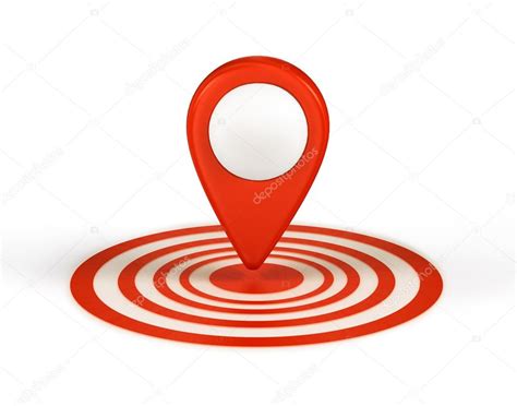 Shiny Gloss Red Map Pointer Icon Stock Photo Urfingus