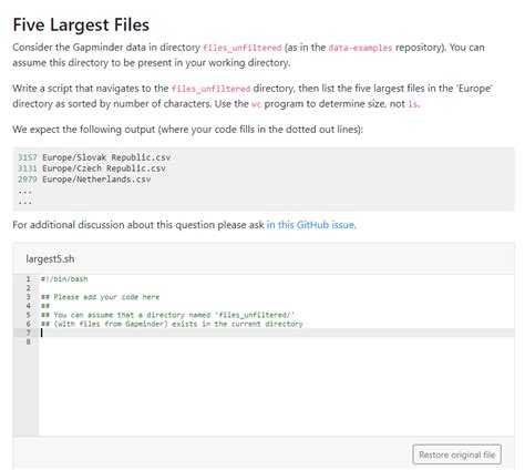Solved Five Largest Files Consider The Gapminder Data In