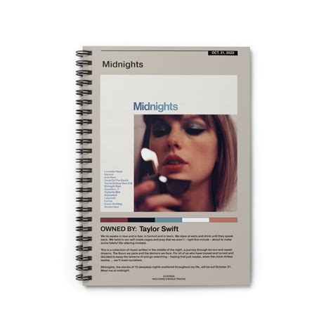 Midnights Journal Midnights Taylor Swift Taylors Version Eras Tour