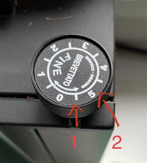 Eureka Mignon Specialita Is It Normal That Marked Location 1 On The Knob Is Just Slightly Too