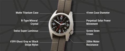 Bertucci® 41 Mm Titanium Field Watch A 7ts Solar Black