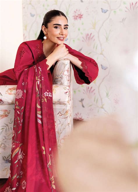 Seran Embroidered Lawn Suits Unstitched 3 Piece Sn25ull D 06 Crimza