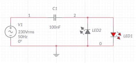 Led Multisim Does Not Simulate The Capacitor Charge Correctly Electrical Engineering Stack