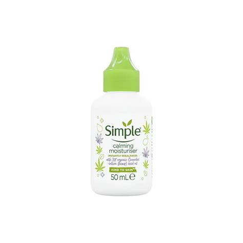 Simple Calming Moisturiser With Hemp Seed Oil 50 Ml Online Cosmetics