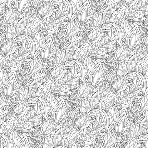 Monochrome Floral Pattern Vector Art Stock Images Depositphotos