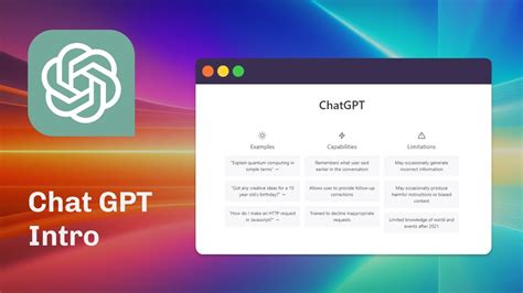 Chat Gpt A Quick Introduction Youtube