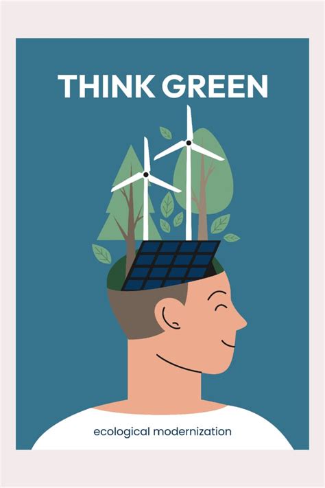 Use Green Energy Poster With A Man Who Thinks About Energy Sources