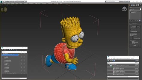 Bart Simpson Running Pose 3d Turbosquid 1958190