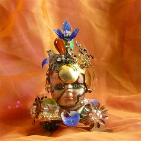 Abstract Art Art Assemblage Doll Head Art Piece By Etsy Arte